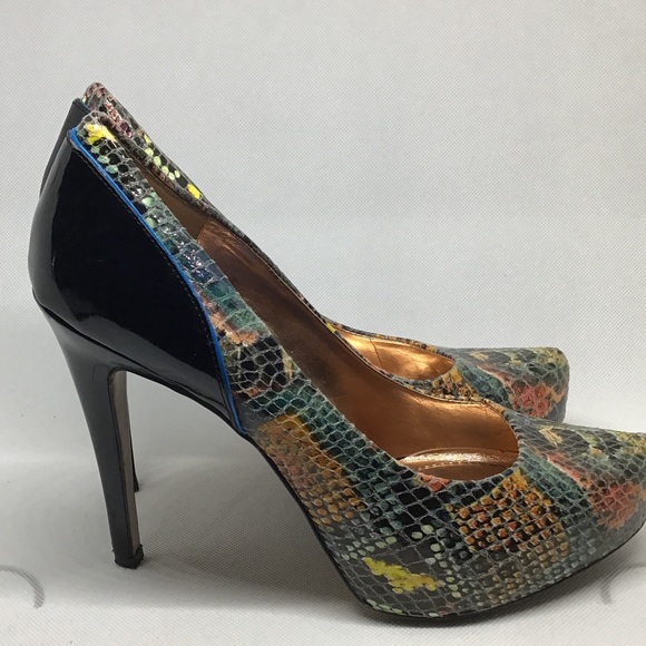 BCBGeneration | Shoes | Bcbgeneration Multicolor Vegan Snakeskin Pumps ...